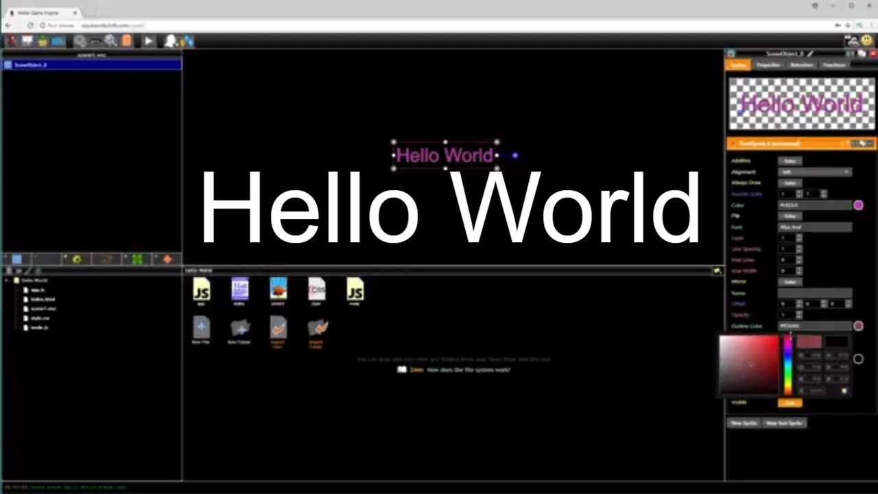 Wade Game Engine Tutorial - Hello World - YouTube