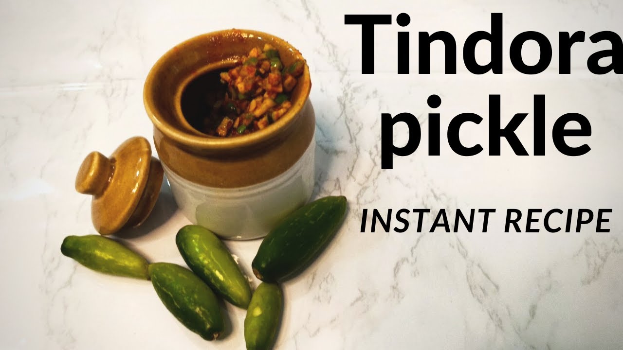 How to make tindora achar | Tendli pickle recipe | Instant achar recipe ...