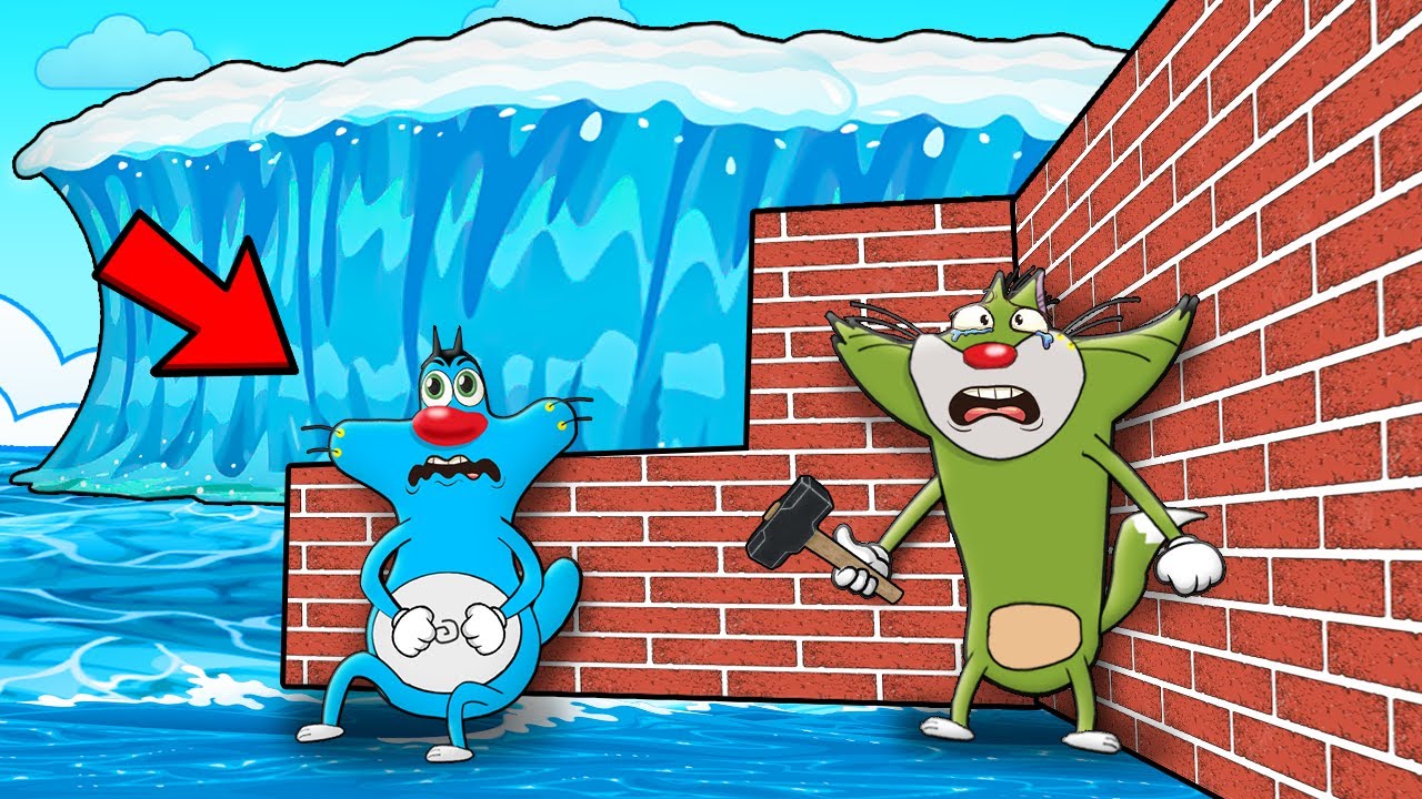 Roblox Oggy Try To Build Tsunami Base With Jack In Survive The Tsunami ...