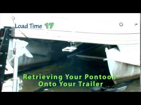 How to Unload and Load Your Pontoon Boat on the Boat Trailer - YouTube