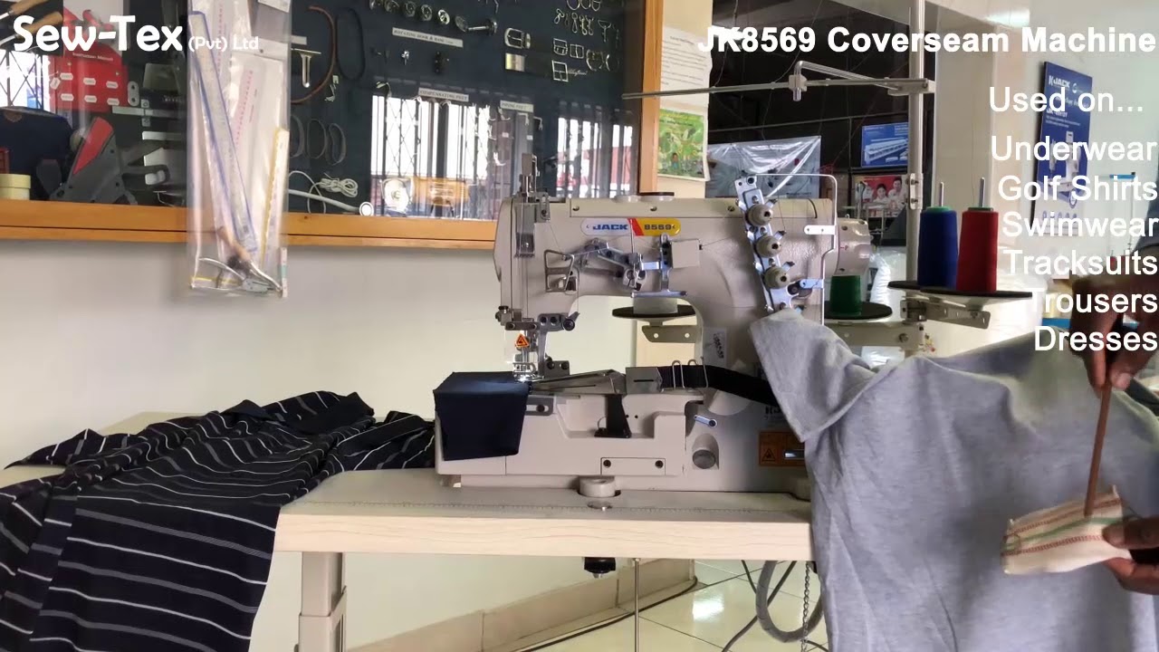 Sew-Tex (JK8569 Coverseam Machine) - YouTube