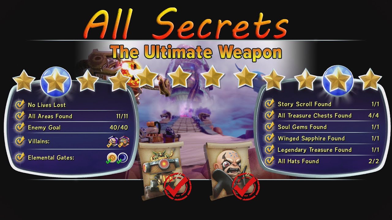 Chapter 18 "The Ultimate Weapon" all secrets 100% complete - Skylanders ...