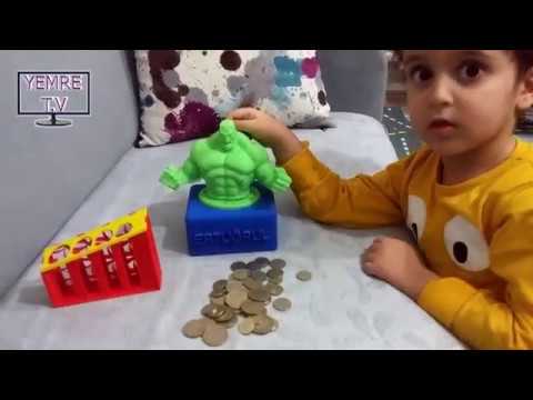 Yeşil Dev Hulk Kumbara Para Ayırma Makinesi