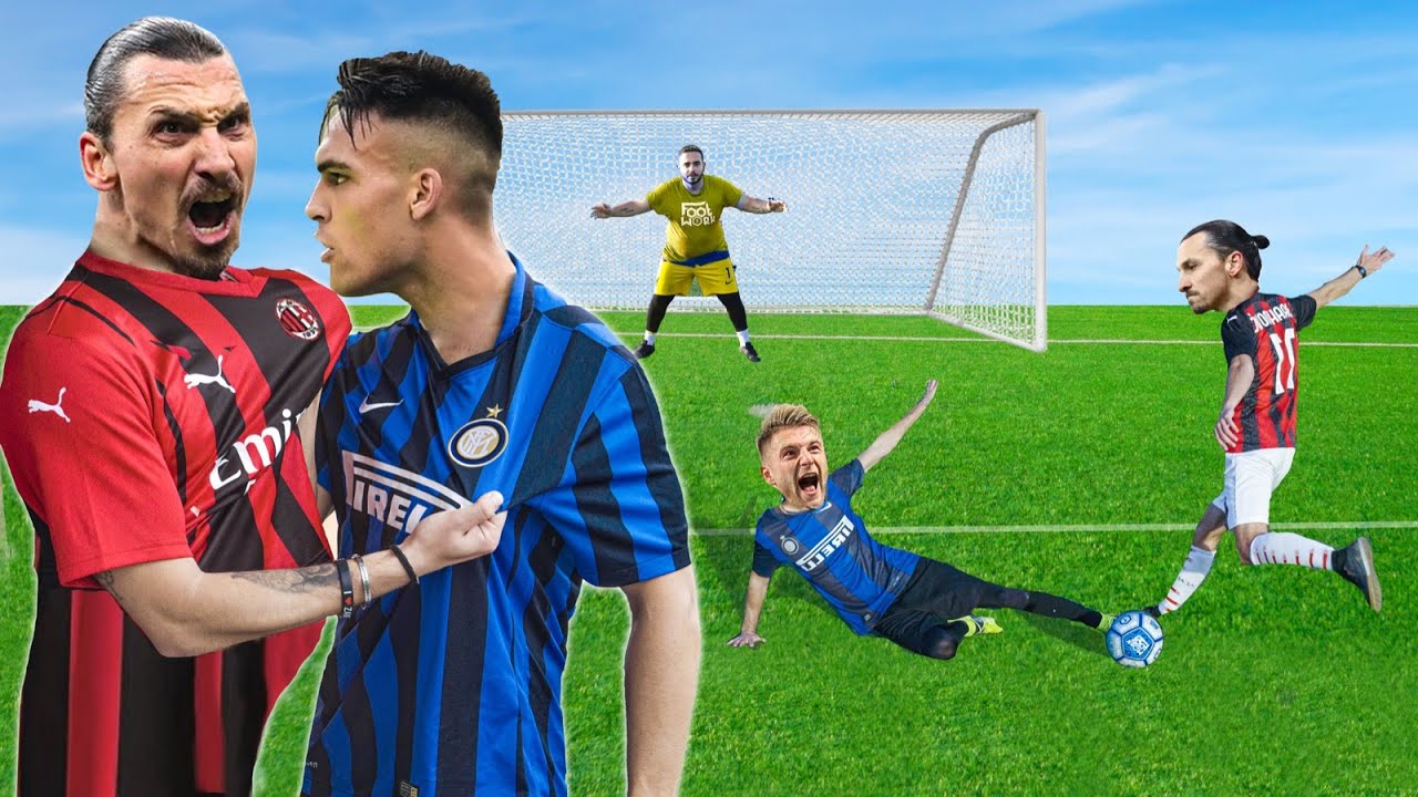 DERBY FOOTBALL CHALLENGE di SERIE A! Milan Inter per YOUTUBE ITALIA ...