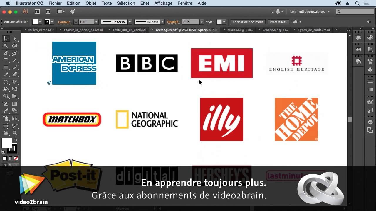 Tutoriel Illustrator CC : Aborder cette formation sur la conception de ...