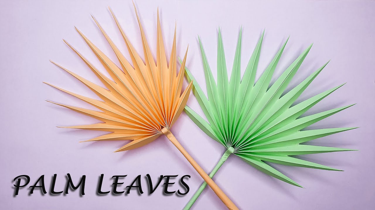 How to make paper palm leaves || Paper craft || Paper plane 286 - YouTube