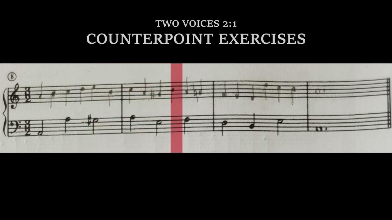 Counterpoint Exercises - 2 voice 2:1 (2nd species) - Igor Franco on Kent Kennan's Workbook - YouTube
