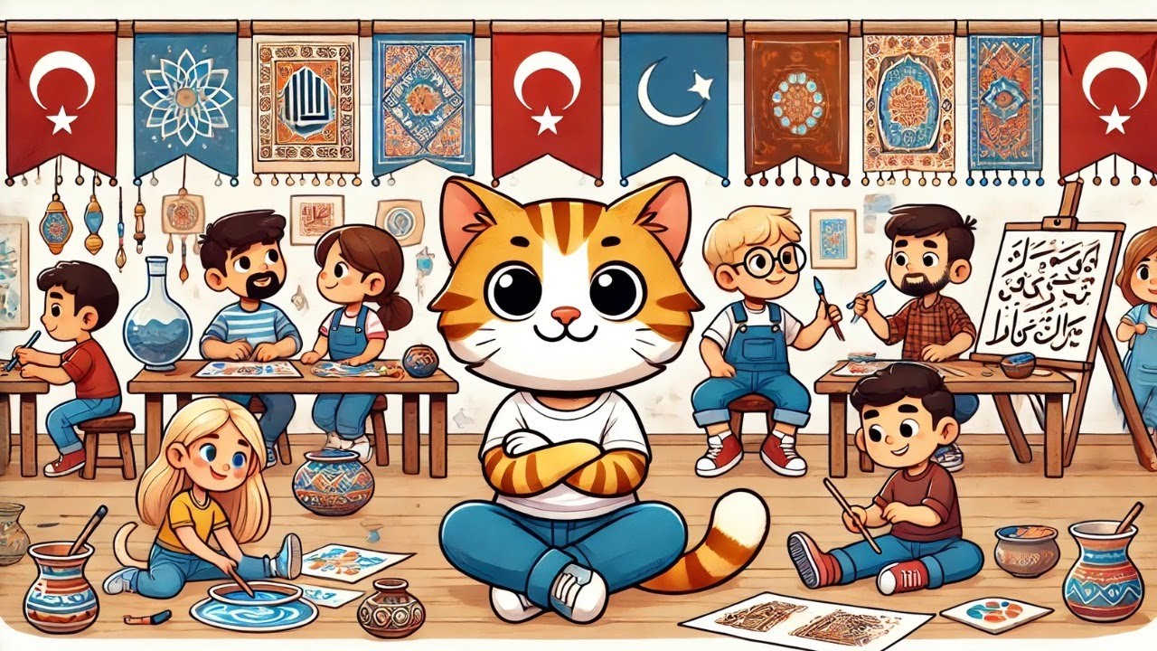 Cartoon | Traditional Turkish Art | Sweet Cat | Youtube Kids - YouTube