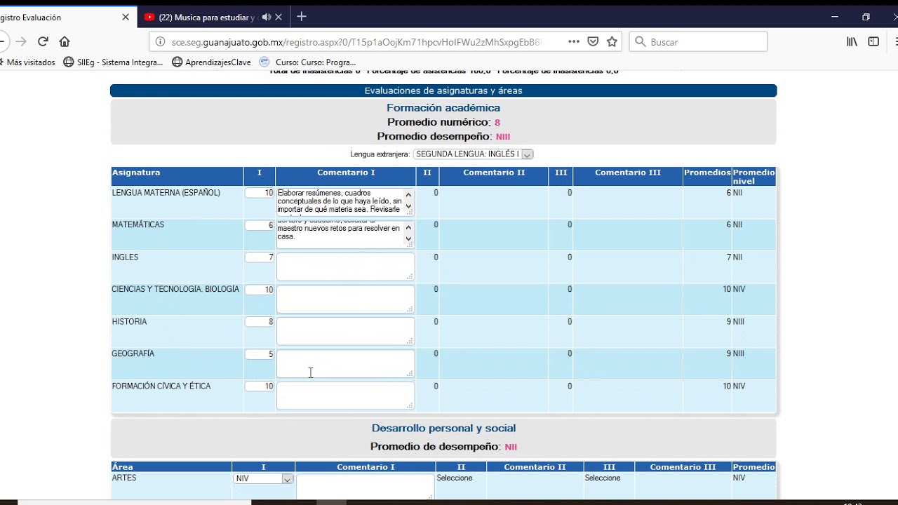 Captura de Evaluaciones en el Sistema SIIEG - YouTube