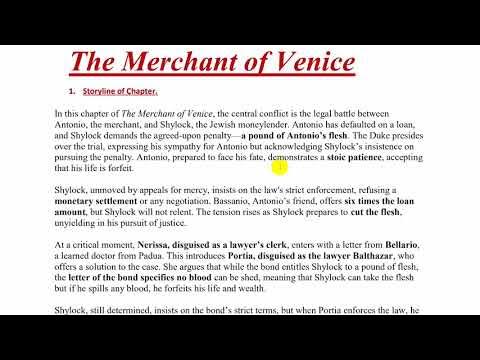 Chapter 01 Exam Perspective | The Merchant of Venice - William ...