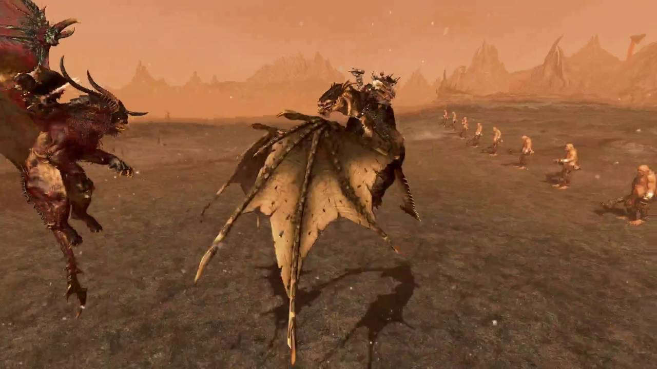 Total War: Warhammer; Chaos Giant Vs Greenskin Giant - YouTube