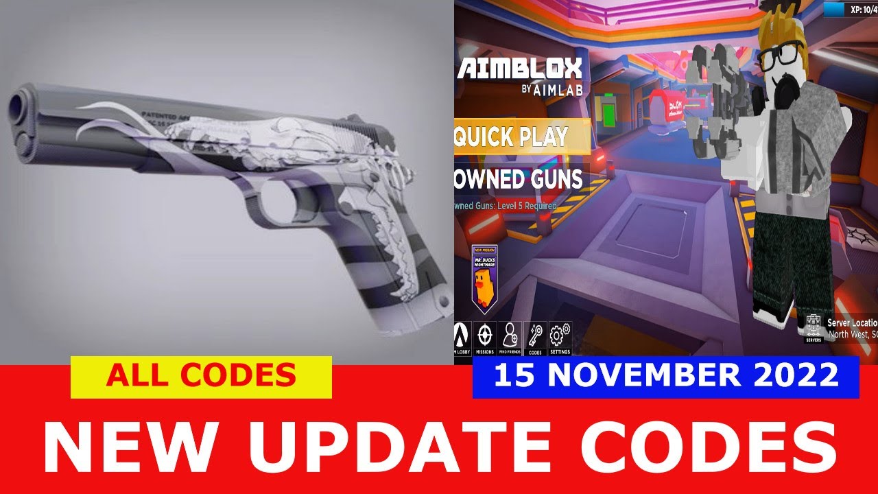 NEW UPDATE CODES [NEW GUN] ALL CODES! Aimblox BETA ROBLOX | November 15 ...