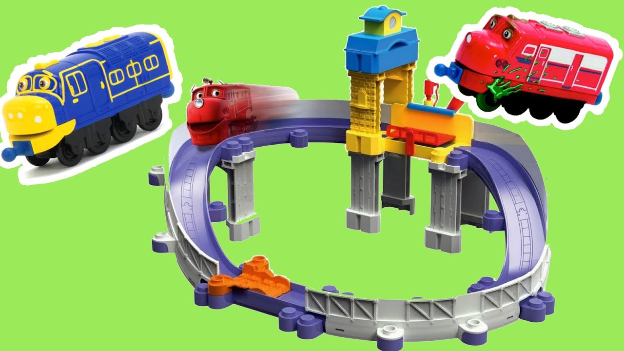 Chuggington Wilson repair station train playset - YouTube