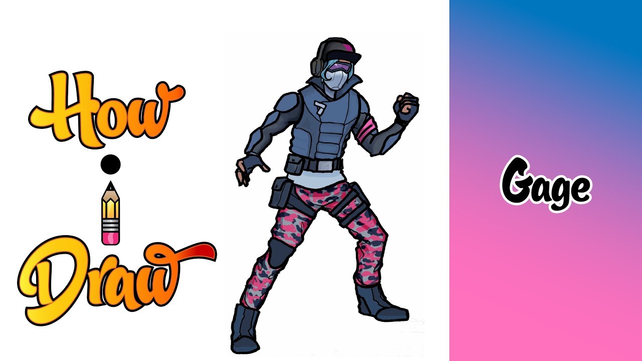 How I Draw Gage from Fortnite - YouTube