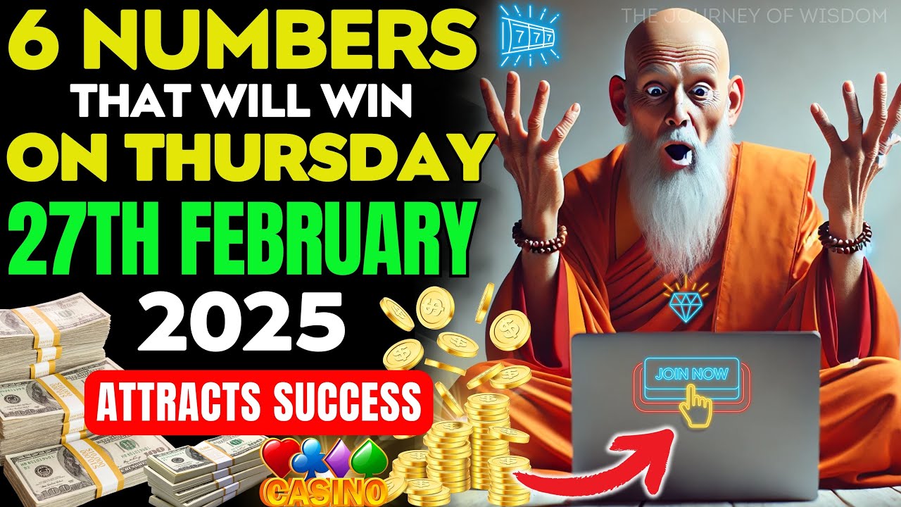 Lucky Numbers: 6 NUMBERS TO BIG WIN JACKPOT on Thursday 27th FEBRUARY ...