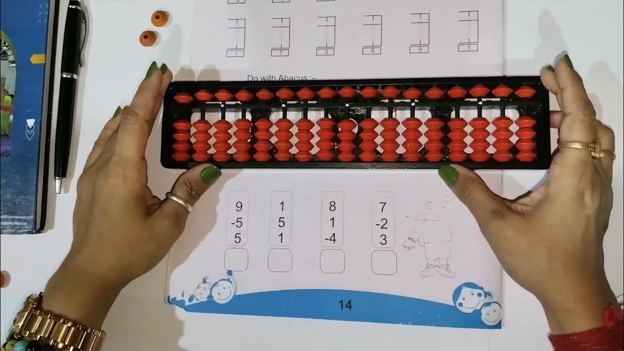 Basic Math Calculation of Single Digit using an Abacus Tool #abacus #trending #trendingvideo # ...