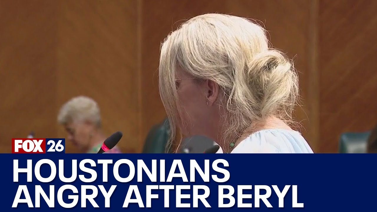 Houston residents express ANGER at Houston City Hall over Hurricane ...
