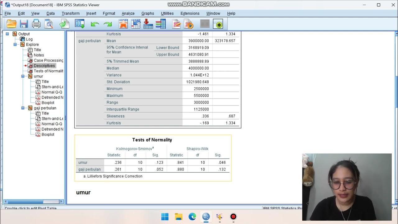 TUTORIAL SPSS-CARA ANALISIS EXPLORE PADA STATISTIK DEKSKRIPTIP - YouTube