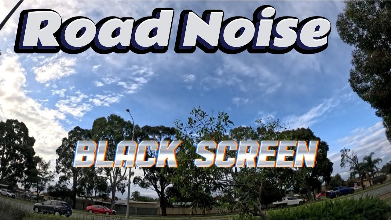 Relaxation road sounds | Black screen | Cars driving soft white noise ...