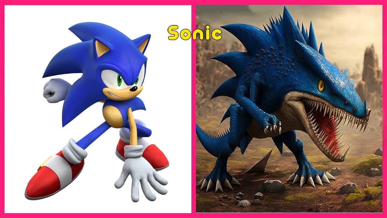 Sonic The Hedgehog (In Real Life) 💥 All Characters as Dinosaurs Game ...
