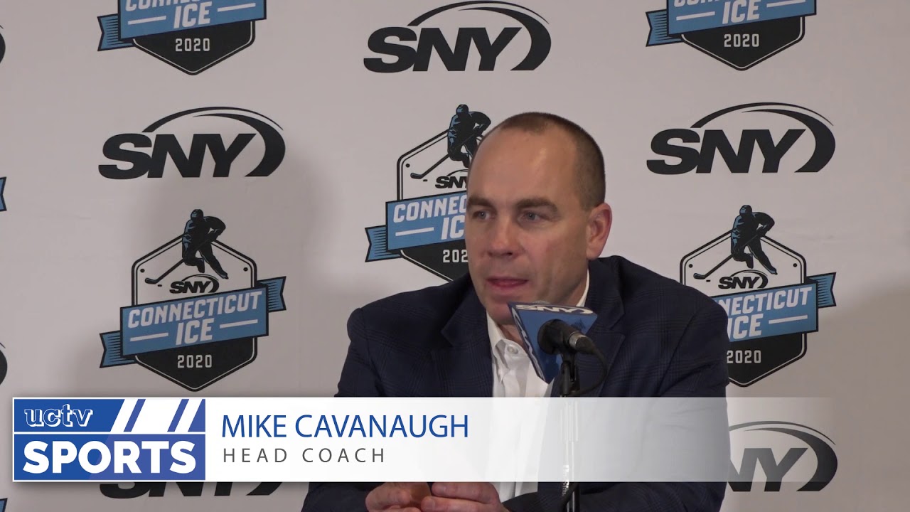 UConn Hockey Head Coach Cavanaugh Postgame - CT Ice - YouTube