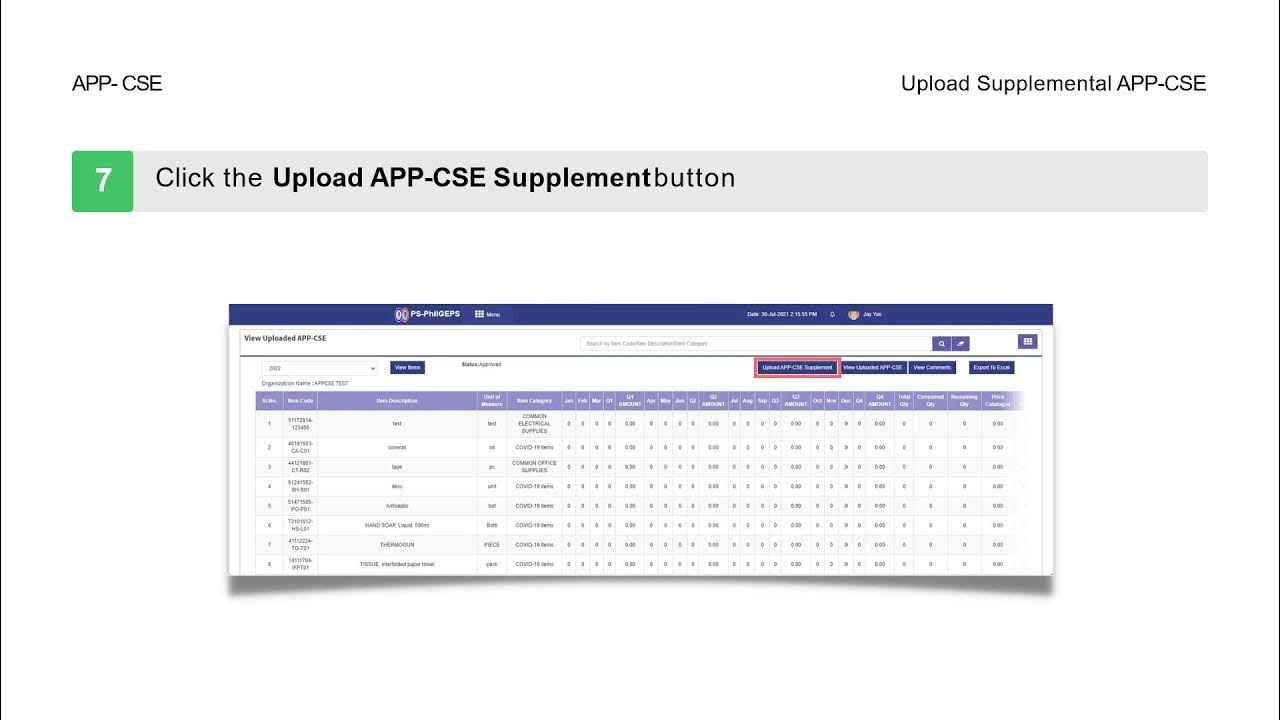 Upload Supplemental APP CSE - YouTube