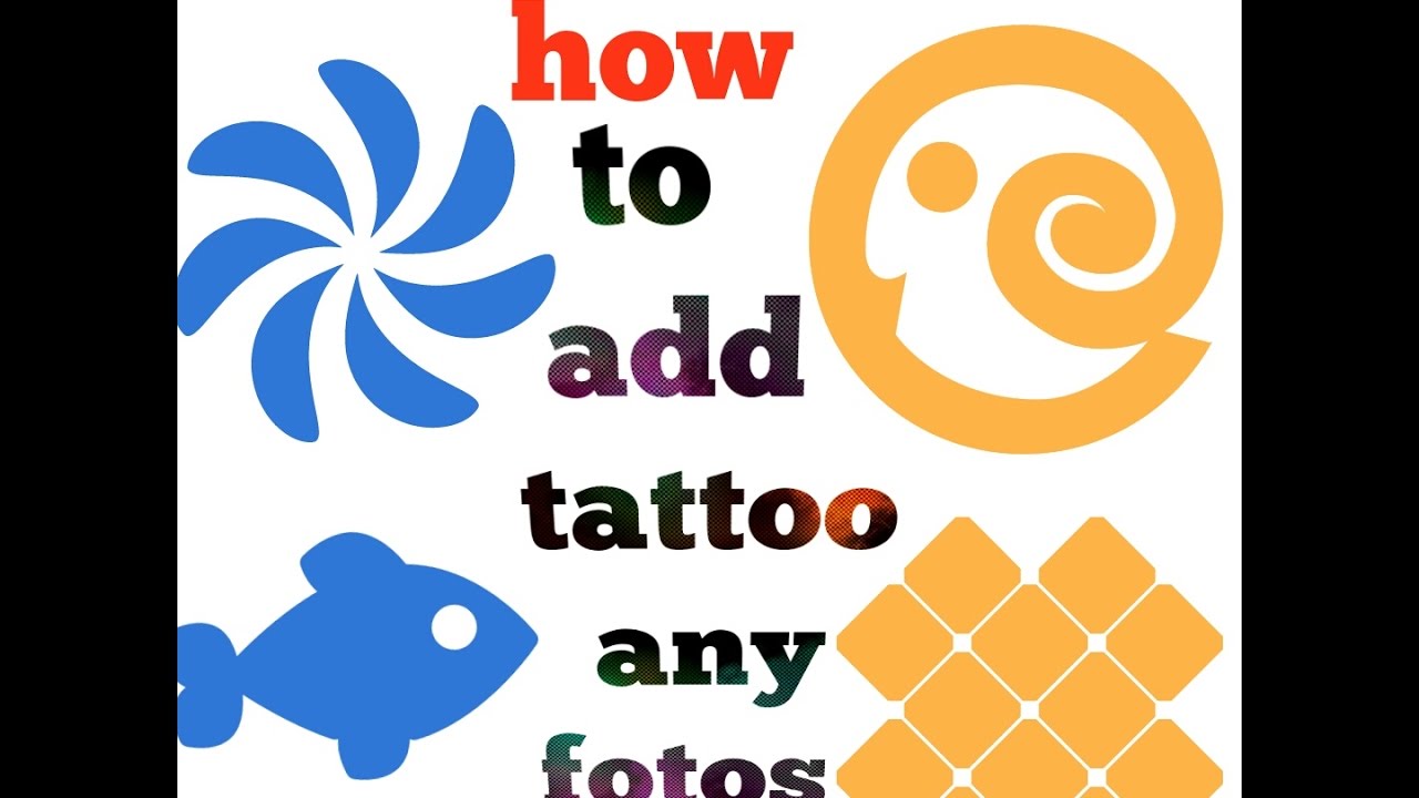 How to add tattoo on fotos - YouTube