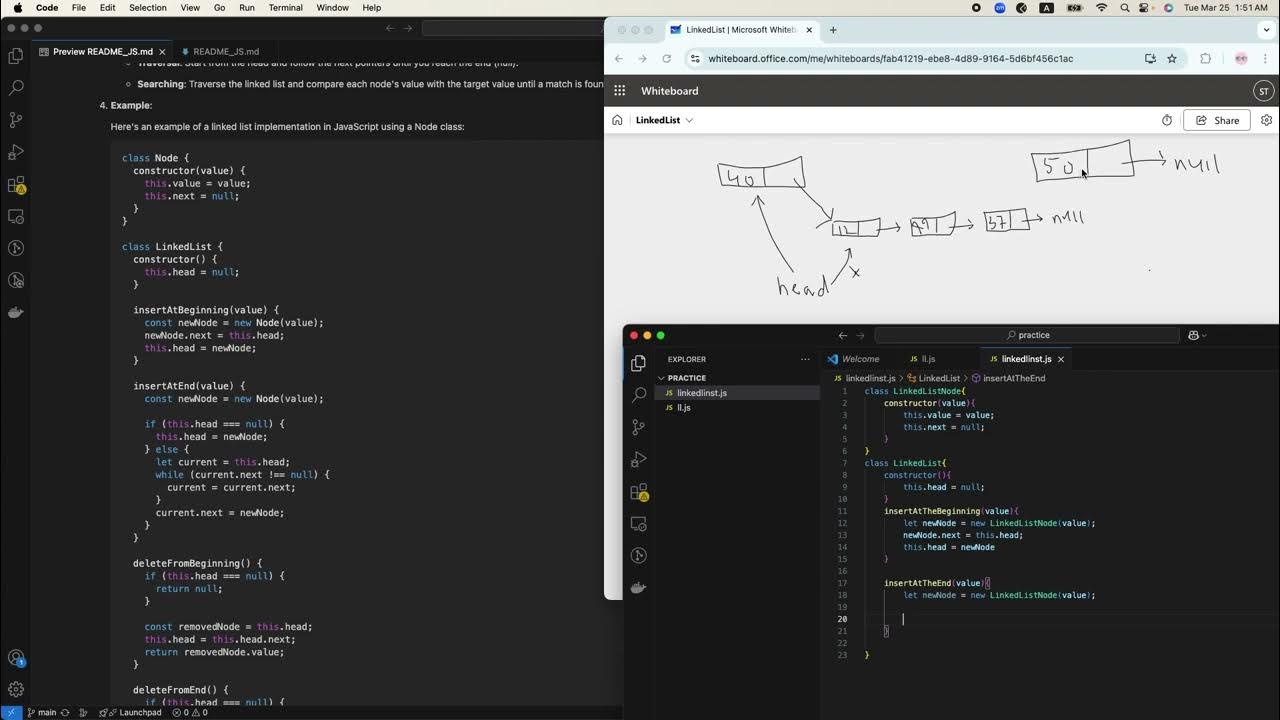 2 Inserting new node in the linked list - YouTube