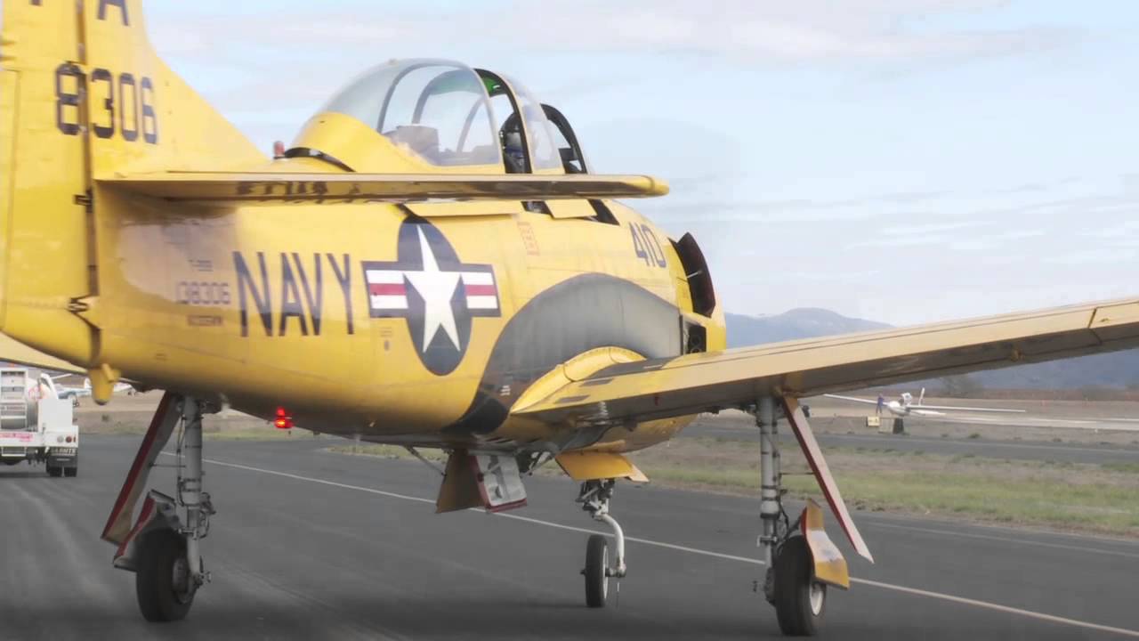 Takeoff T 28B Trojan Yellow Peril - YouTube