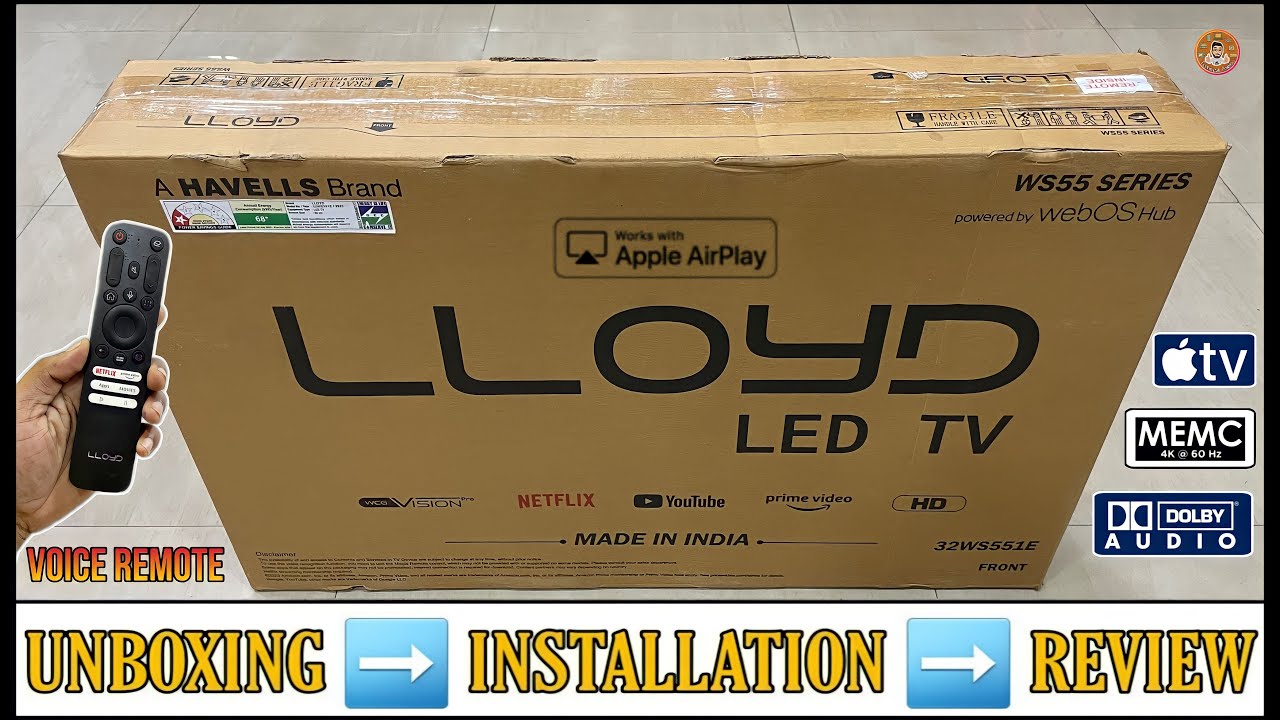 LLOYD 32WS551E 2023 || 32 Inch HD WCG Vision Pro Smart Tv Unboxing And ...