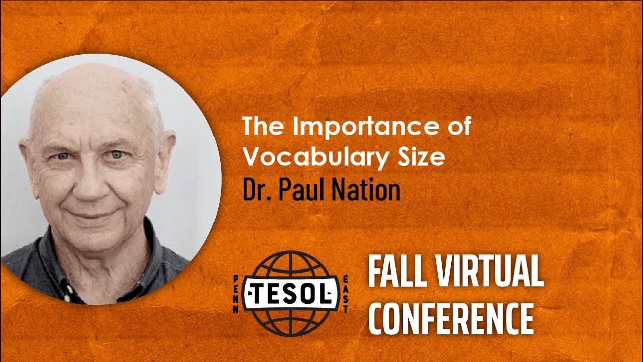 The Importance of Vocabulary Size - Paul Nation - YouTube