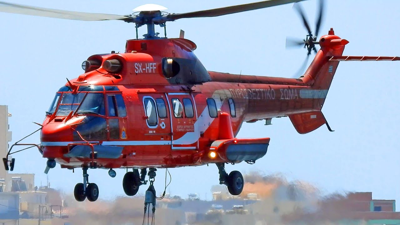 Fire at Lavrio 16/8/2021 - Part 3 Π.Σ. Super Puma Exclusive - YouTube