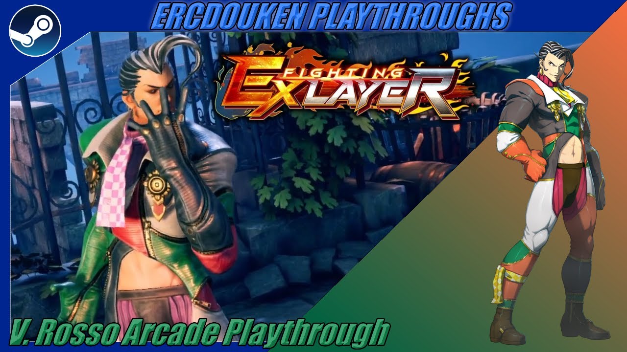 Fighting EX Layer (PC/Steam) - V. Rosso Arcade Playthrough - YouTube