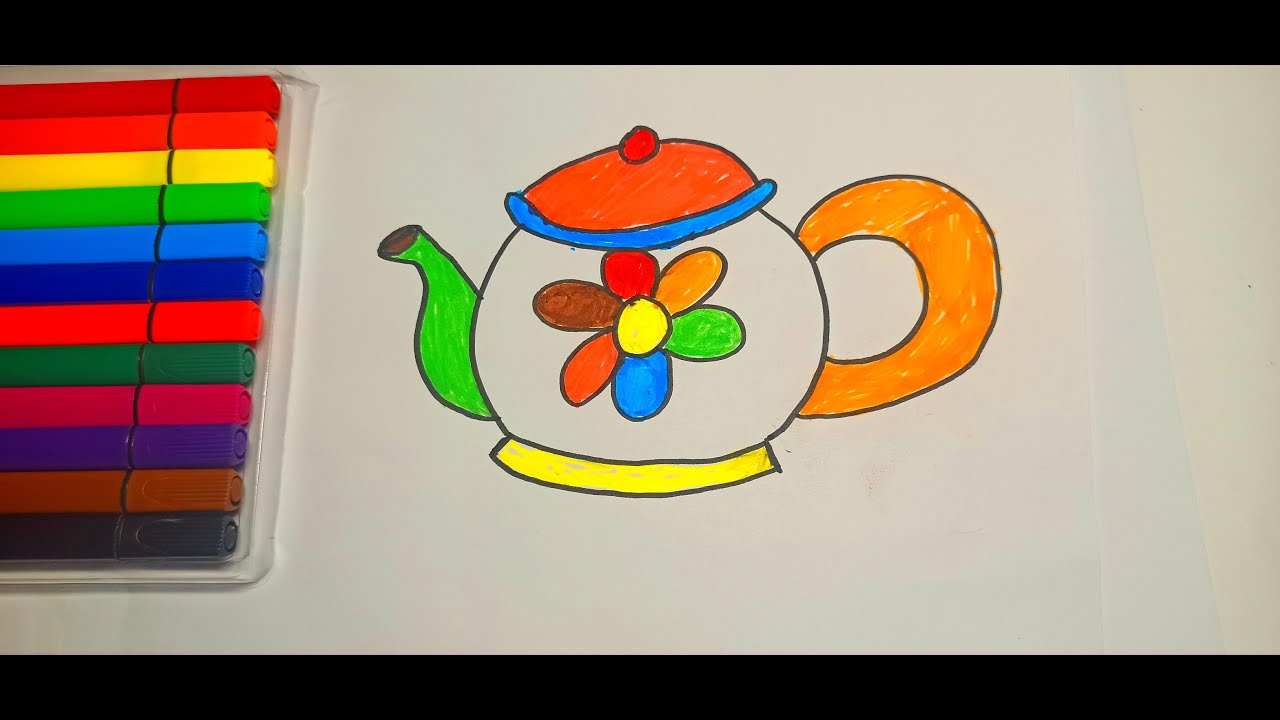 How To Draw A Kettle - YouTube