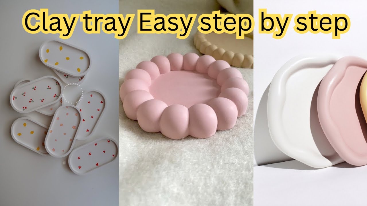 Diy Clay Tray | Ceramic Tray | Viral Tray ideas | Easy steps for ...