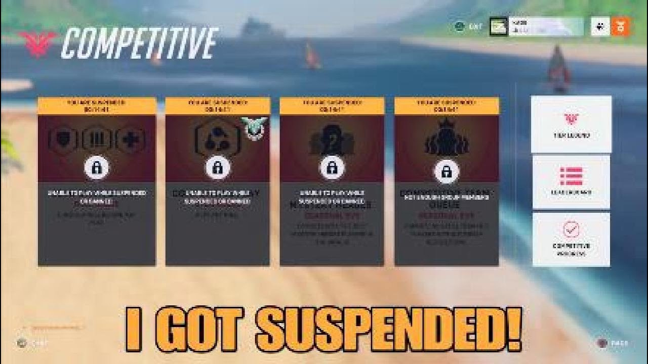 When you get suspended in Overwatch comp - YouTube