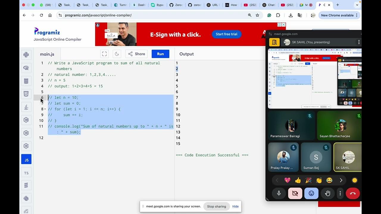 LOOPS | JavaScript Program to calculate sum of N Natural Number | PYQ Diploma | IT System | 2nd ...