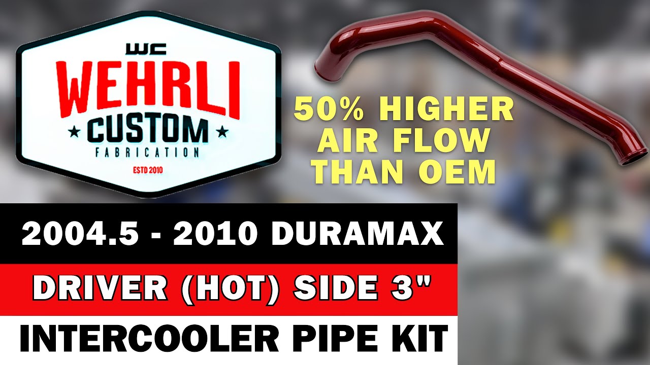 2004.5-2010 LLY/LBZ/LMM Duramax Driver (HOT) Side 3" Intercooler Pipe ...