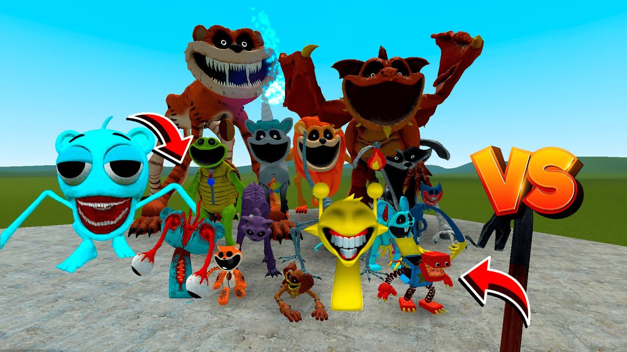 ALL PHASES 1-10 SPRUNKI VS ALL POPPY PLAYTIME In Garry's Mod! - YouTube