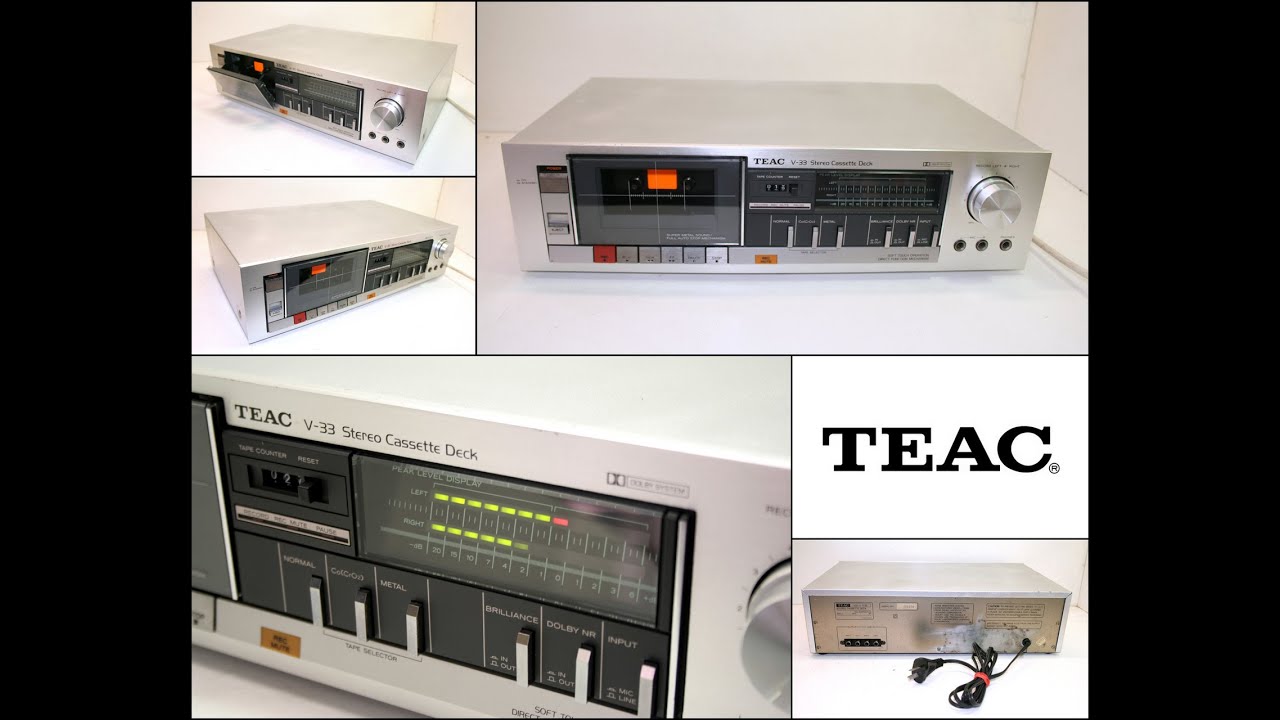 Vintage TEAC V-33 Stereo Cassette Deck Player (Made in Japan) - YouTube