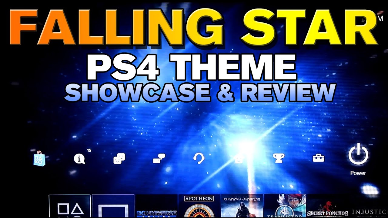 Falling Star PS4 Dynamic Theme Showcase & Review - YouTube