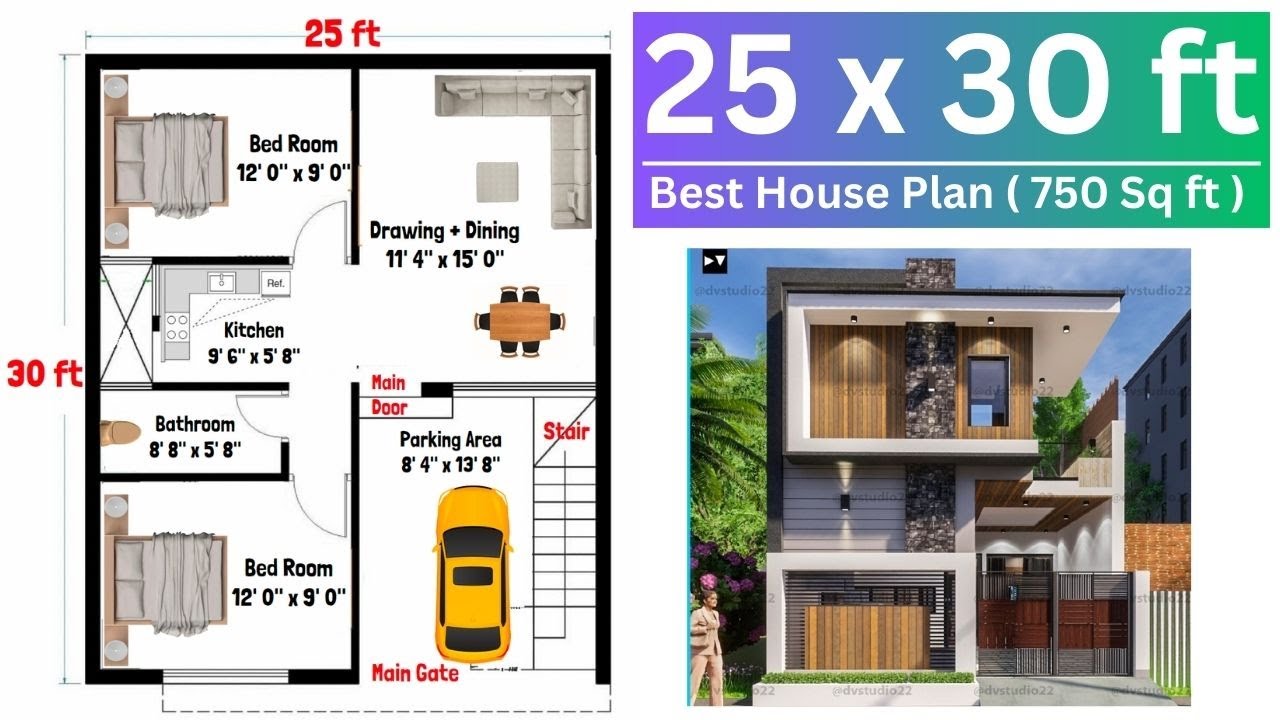 25x30 House Plan | 25x30 House Design | 25x30 House Plan | 25x30 East ...