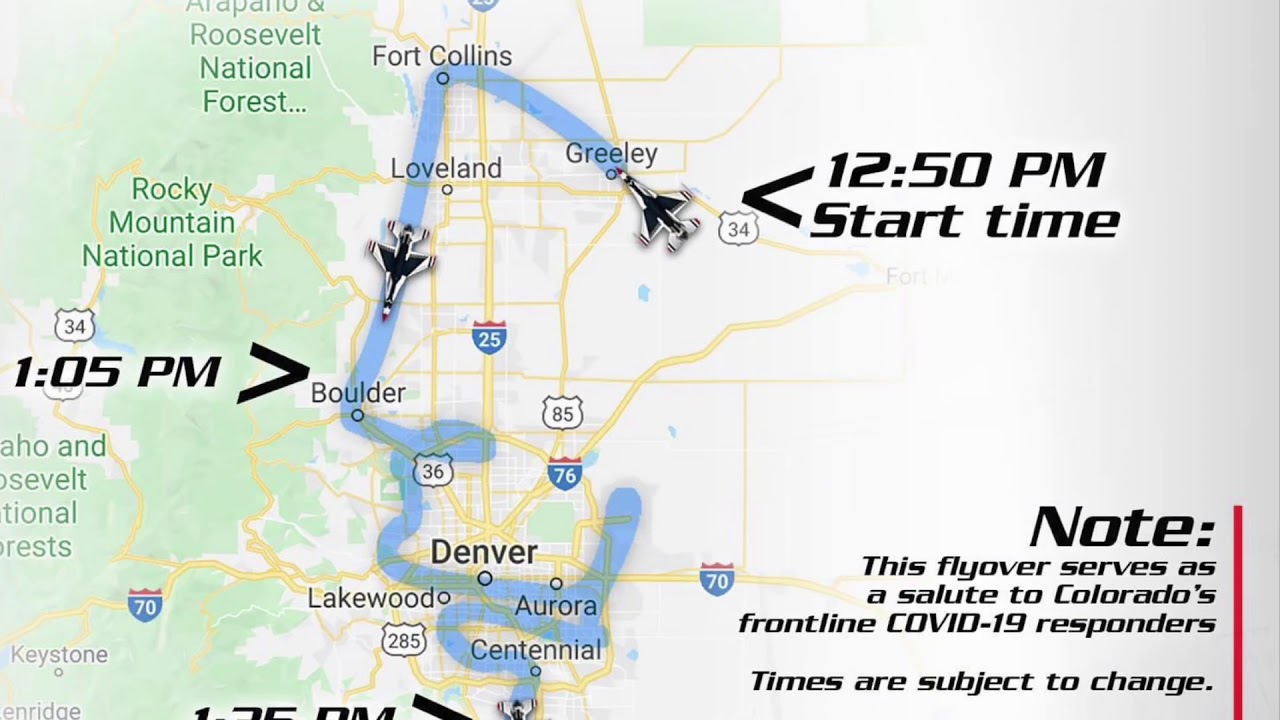 Thunderbirds Colorado Flyover - YouTube