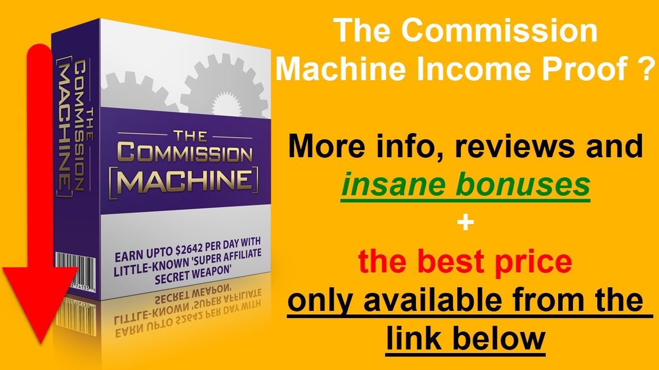 The Commission Machine Income Proof ★ The Commission Machine By Michael ...