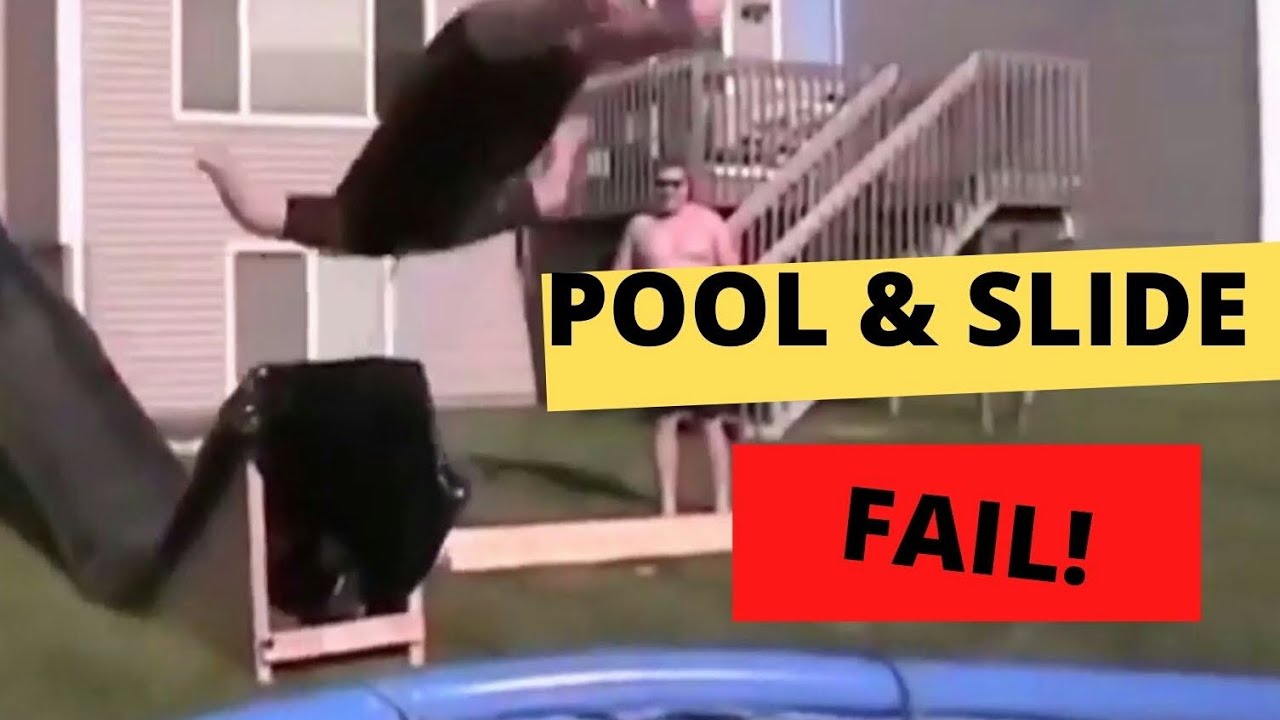 Swimming Pool & Water Slide Fails - YouTube