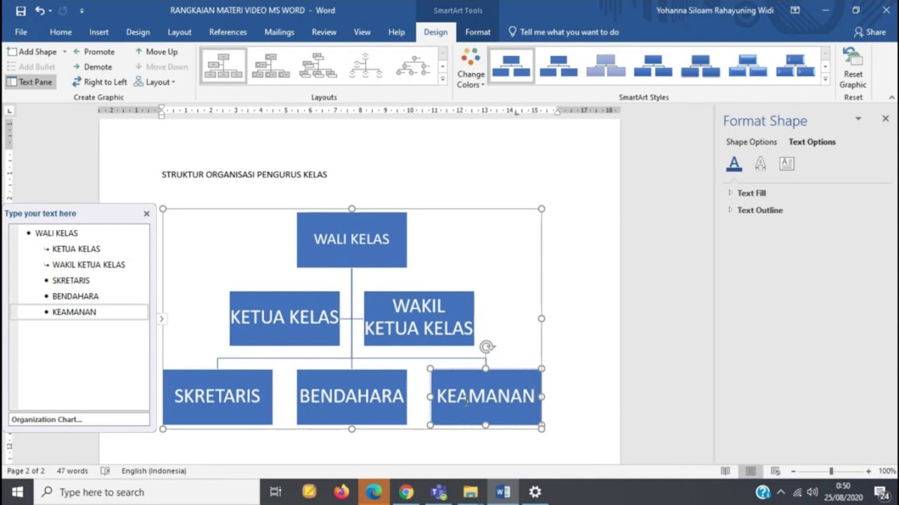 Membuat Grafik Smart Art di Microsoft Word - YouTube