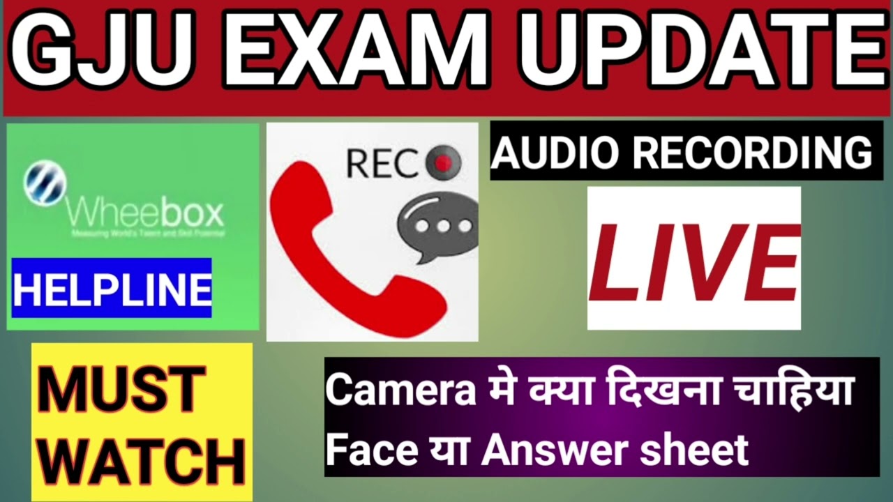 Gju online exam wheebox seating plan change gju exam update - YouTube