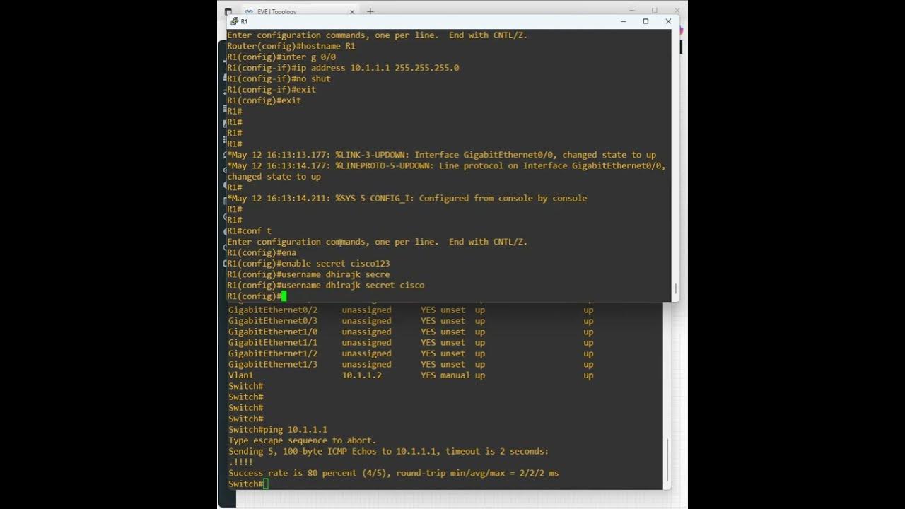CCNA LAB enable SSH on cisco router or switch #internet #ccna #cisco #router #switch #ssh #tech ...