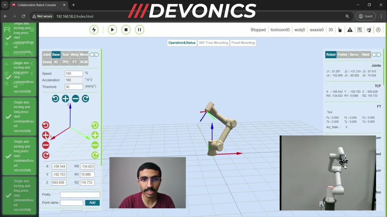 Devonics Automation - Fairino Cobot - Robotic Arm - User Interface ...