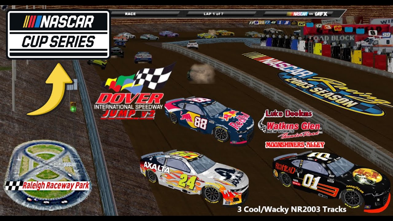 3 Cool/Wacky Tracks in NASCAR Racing 2003 (NR2003) 2025 NASCAR Cars ...